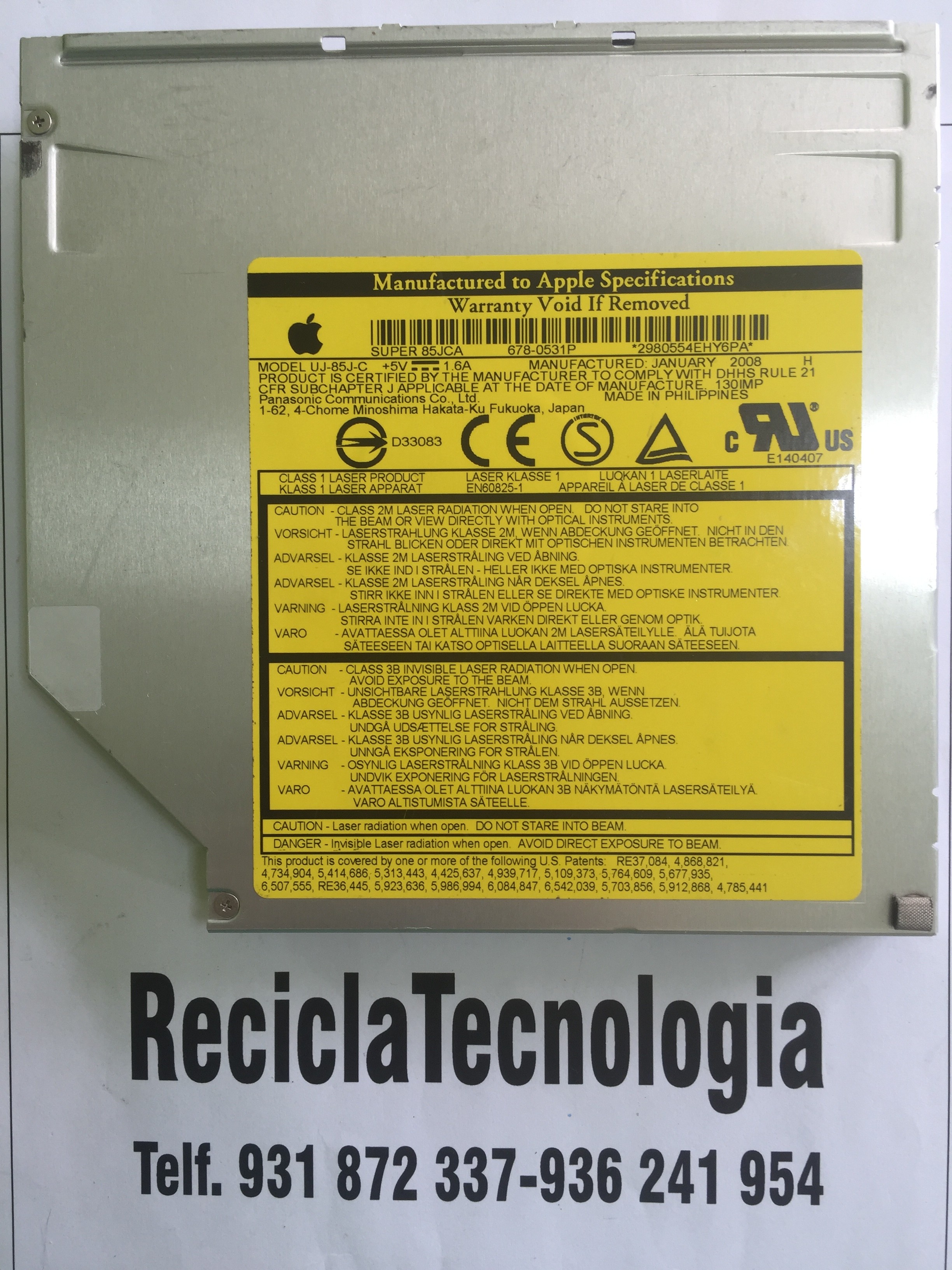 Lectora DVD 12 IDE iMac iBook MacBook Pro 17 - ReciclaTecnologia